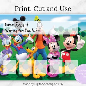 Mickey Mouse Token Board, Positive Reinforcement Chart (printable) - Etsy