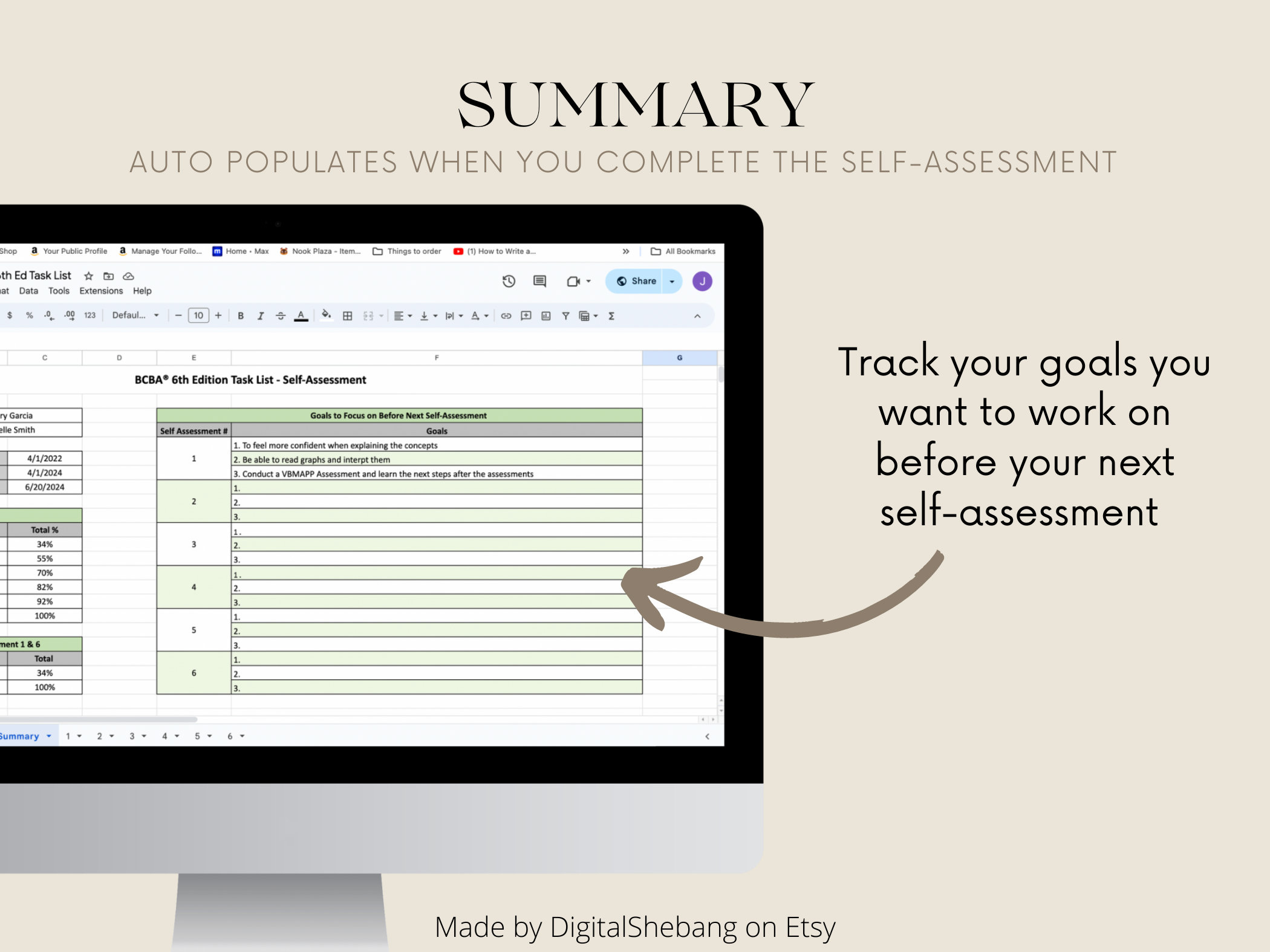 BCBA 6th Edition Self-assessment Task List, BCBA Self Assessment, BCBA ...