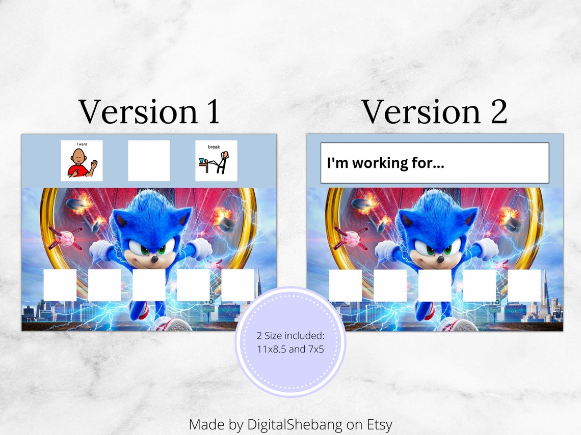 Sonic the Hedgehog Token Board, Sonic Behavior Chart, ABA Resources ...