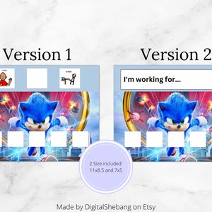 Sonic the Hedgehog Token Board, Sonic Behavior Chart, ABA Resources ...
