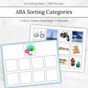 ABA Sorting Categories, ABA LRFFC, Sorting Class, Sorting Pictures ...