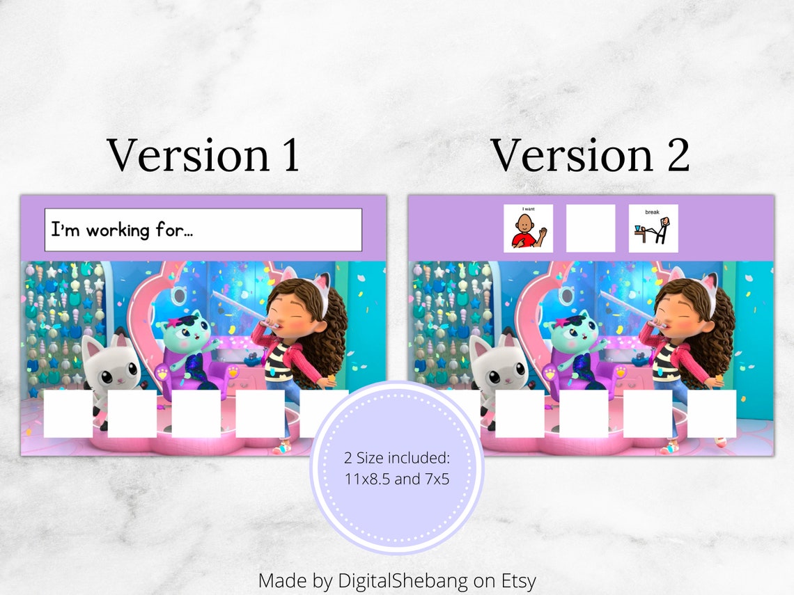 Gabby's Dollhouse Token Board for Special Education ABA Materials ...