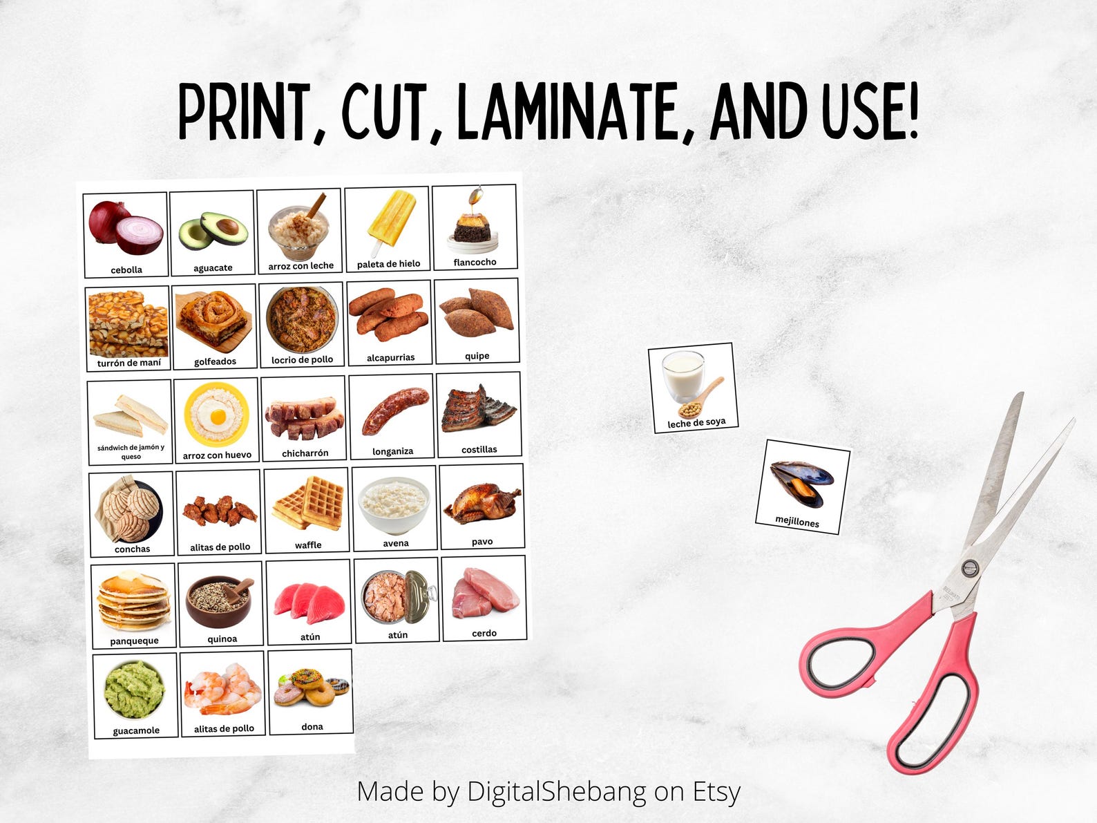 Hispanic Food & Drink PECS Icons, Food Pecs Communication Cards ...