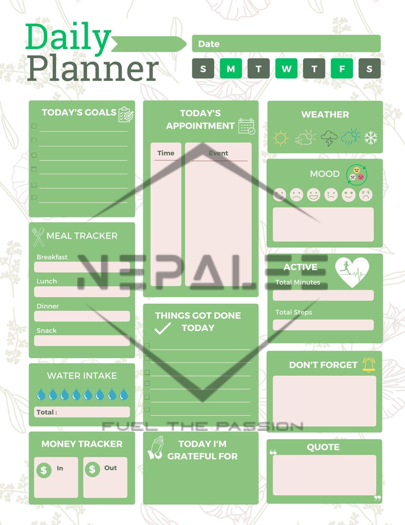 Digital Planner: Ultimate Daily Schedule Planners With Trackers ...