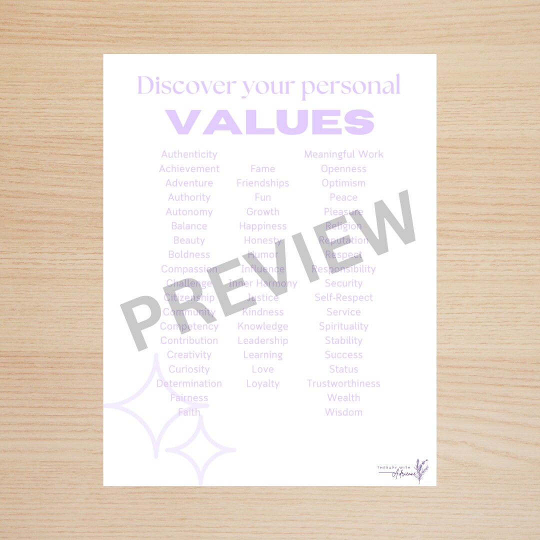 Goal-setting Worksheets for Therapists: Discover Core Values, Set Good ...