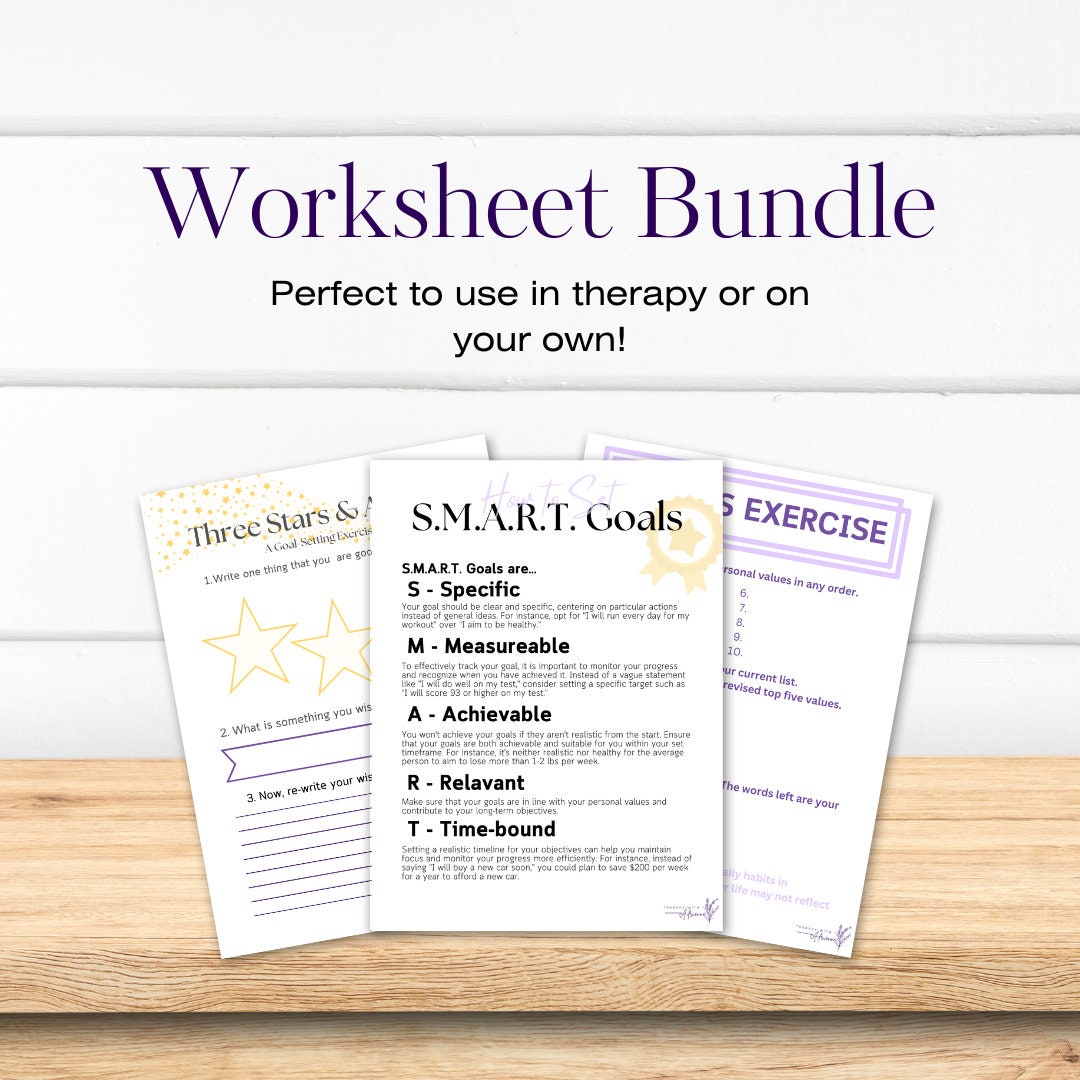 Goal-setting Worksheets for Therapists: Discover Core Values, Set Good ...