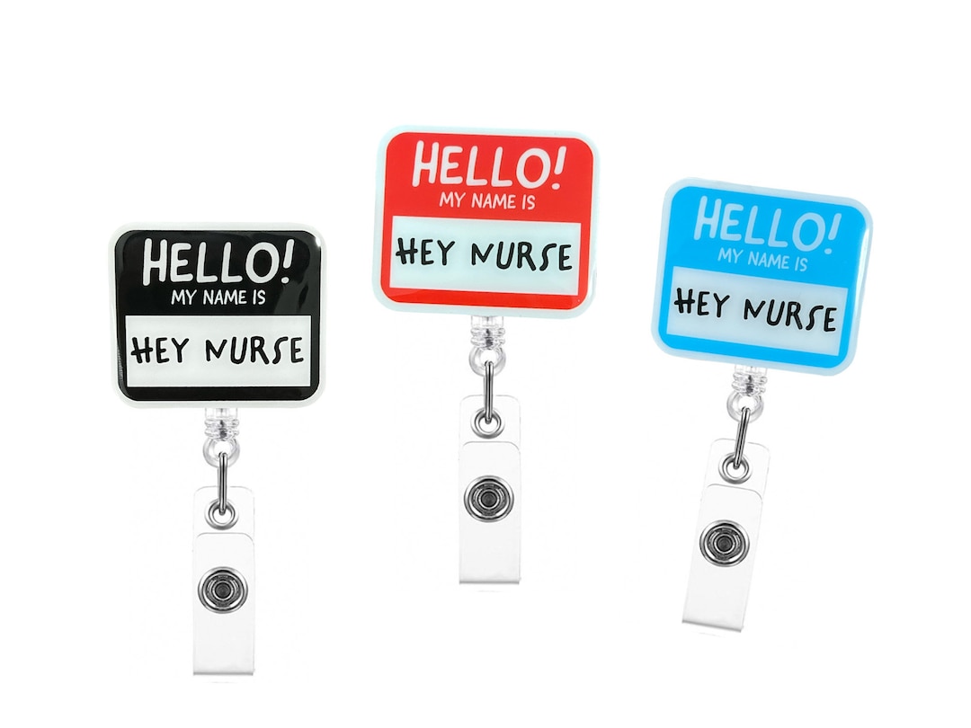 Hello My Name is Badge Reels, Custom Badge Holder, High Quality ...