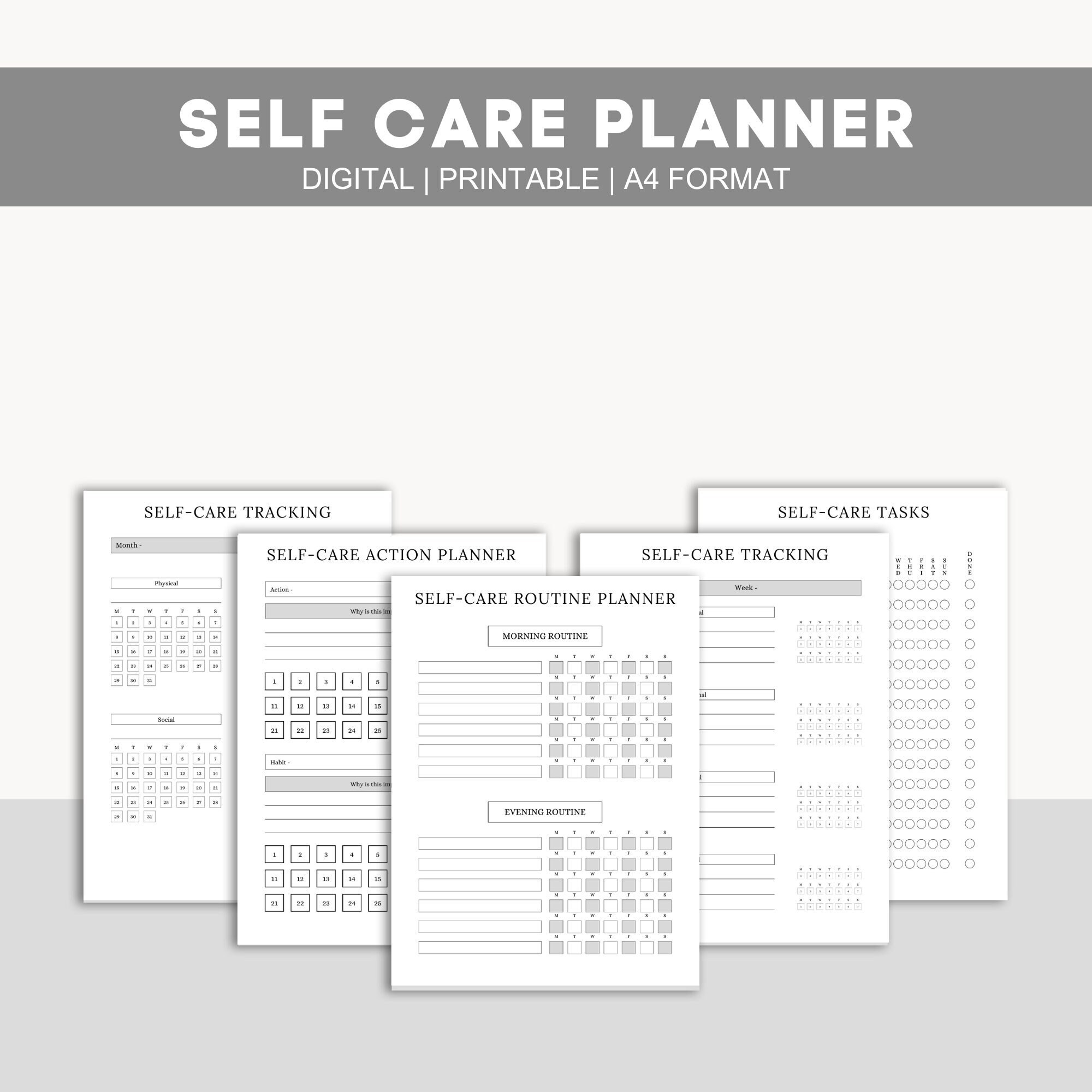 Self Care Planner Printable Self Care Planner Self Care Checklist