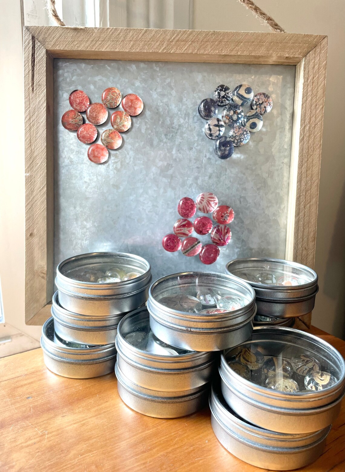 Black and Purple Floral Print Refrigerator Magnet Set - Etsy