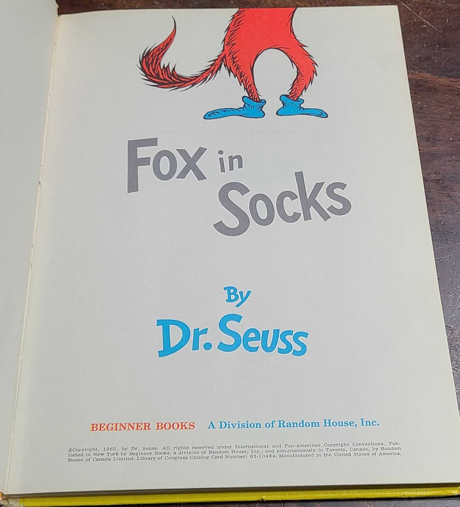 Fox in Socks by Dr. Seuss 1965 - Etsy