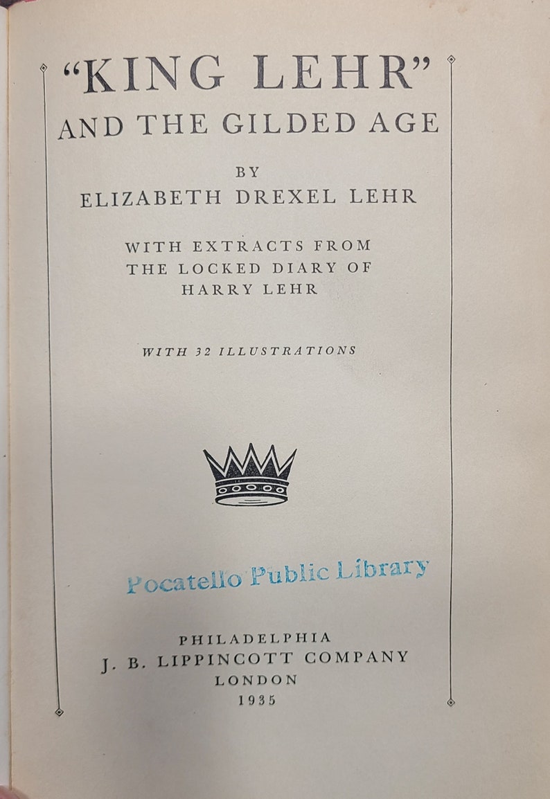 El rey Lehr y la edad dorada de Elizabeth Drexel Lehr 1935 - Etsy México