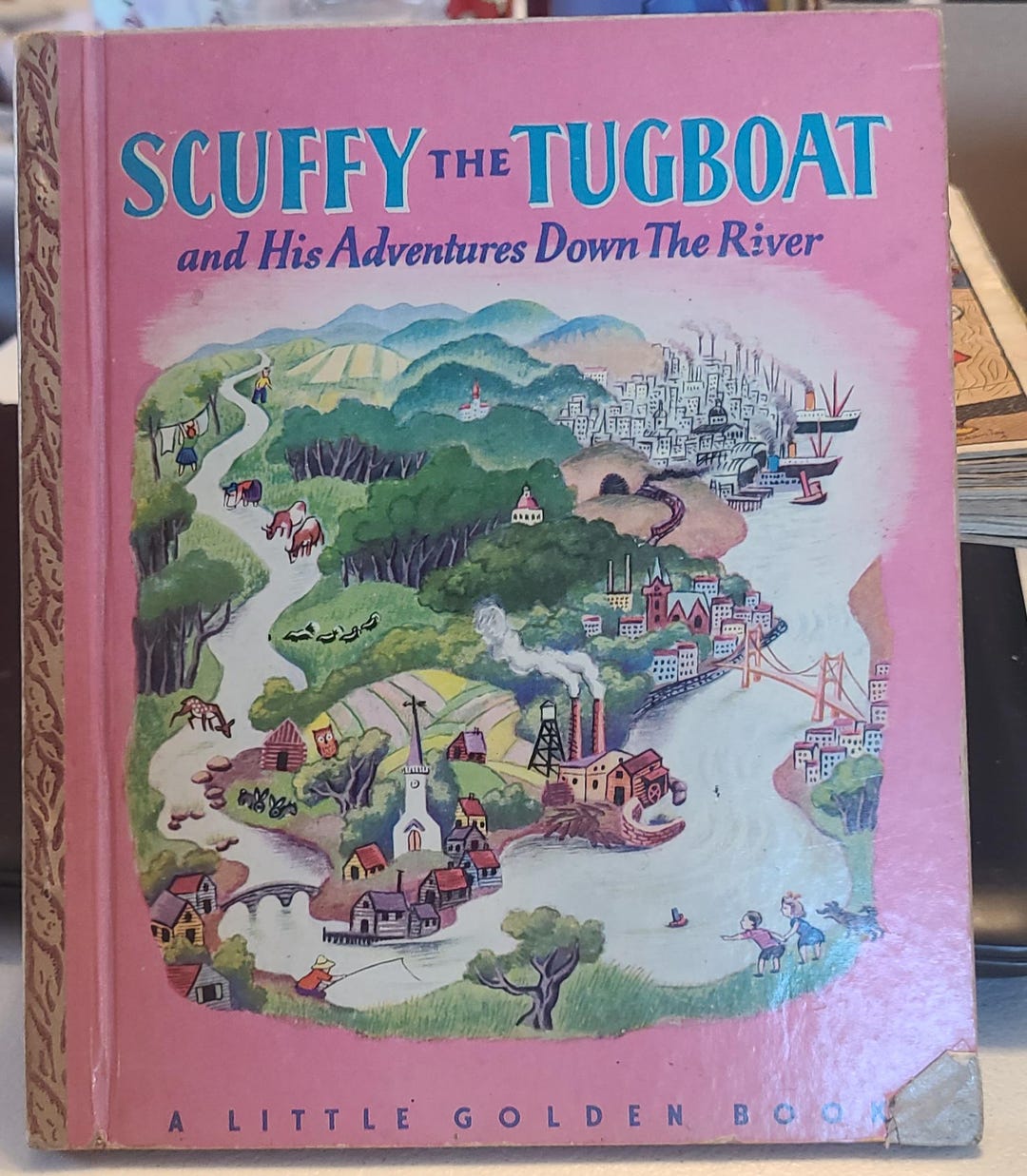 A Little Golden Book, Scuffy the Tugboat and His Adventures Down the ...