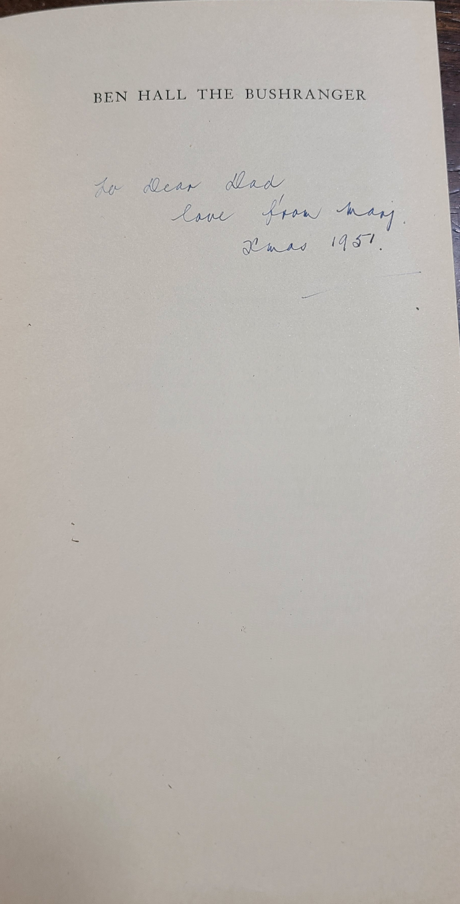 Ben Hall the Bushranger by Frank Clune 1951 - Etsy