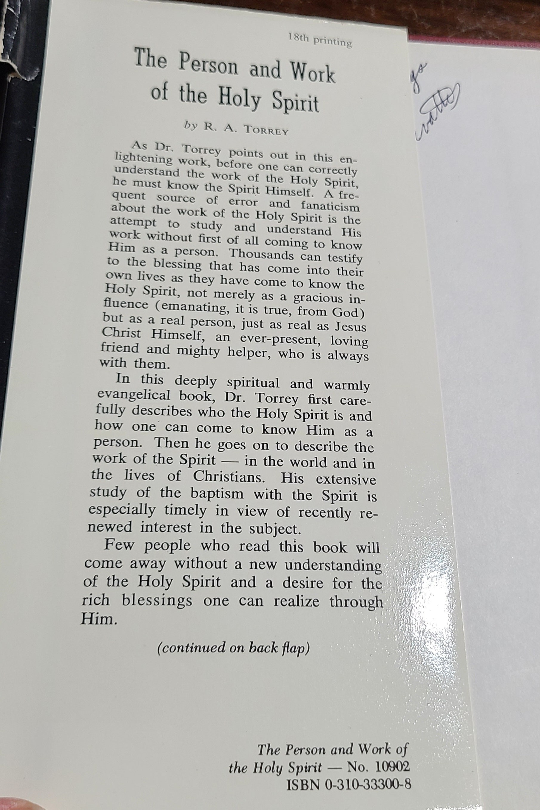 The Person and Work of the Holy Spirit by R. A. Torrey 1974 - Etsy