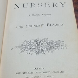 The Nursery A Monthly Magazine for Youngest Readers 1880 - Etsy