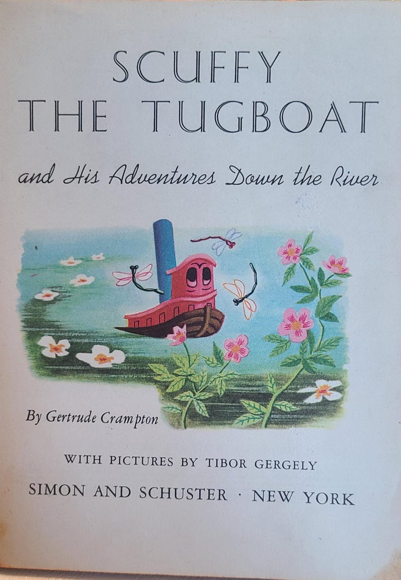 A Little Golden Book, Scuffy the Tugboat and His Adventures Down the ...