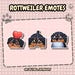 Cute Dog Rottweiler Emotes | Emotes for Twitch, Discord or Other - Etsy