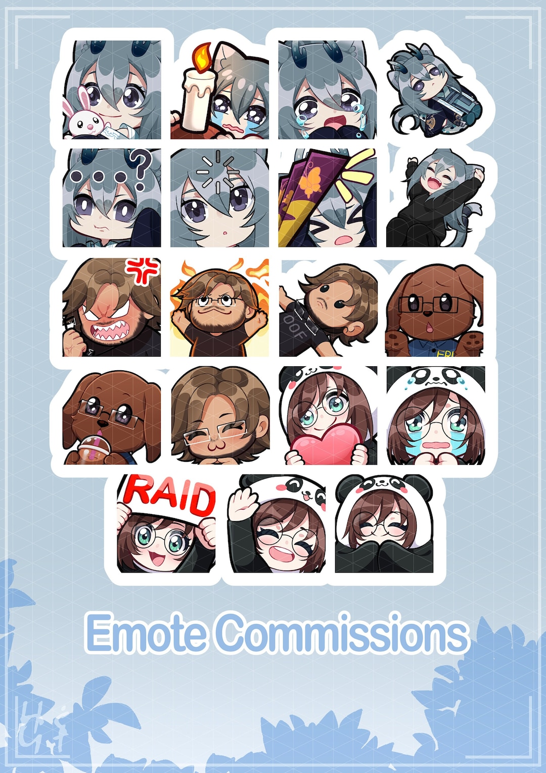 Custom / Personalized Emotes for Twitch, Discord or Other I Emote Art ...