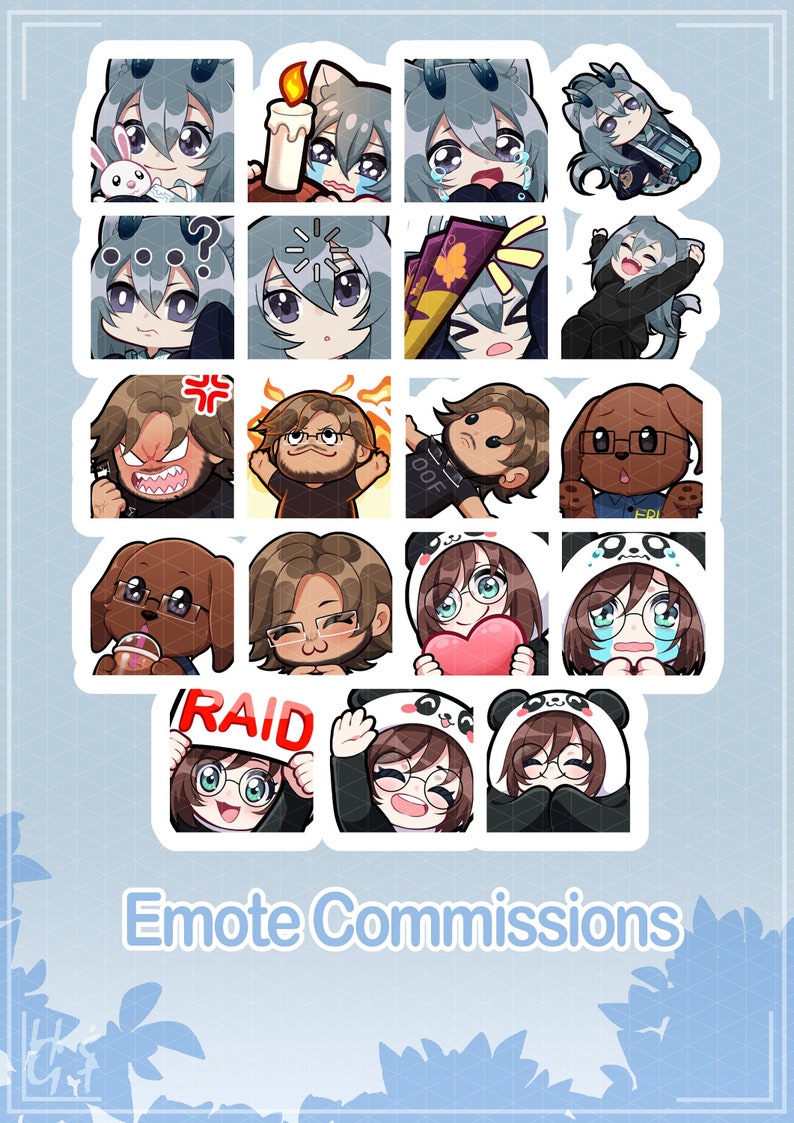 Custom / Personalized Emotes for Twitch, Discord or Other I Emote Art ...