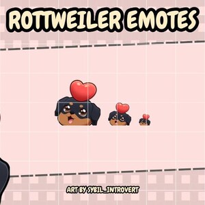 Cute Dog Rottweiler Emotes | Emotes for Twitch, Discord or Other - Etsy