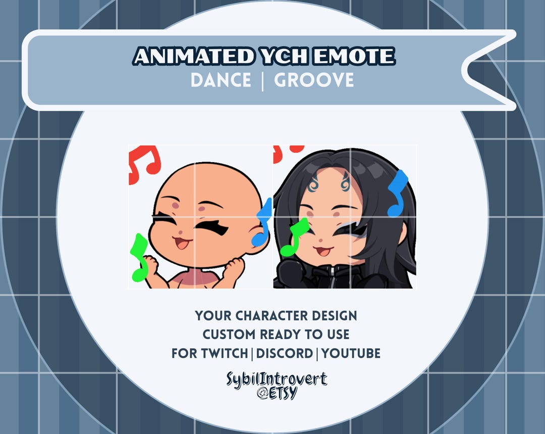 Animated Dance YCH Emote | Custom Chibi Twitch/discord - Etsy