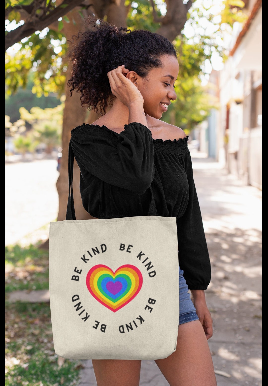 Be Kind Tote Bag, Cute Be Kind Tote Bag, Book Tote Bag, Teacher Tote ...