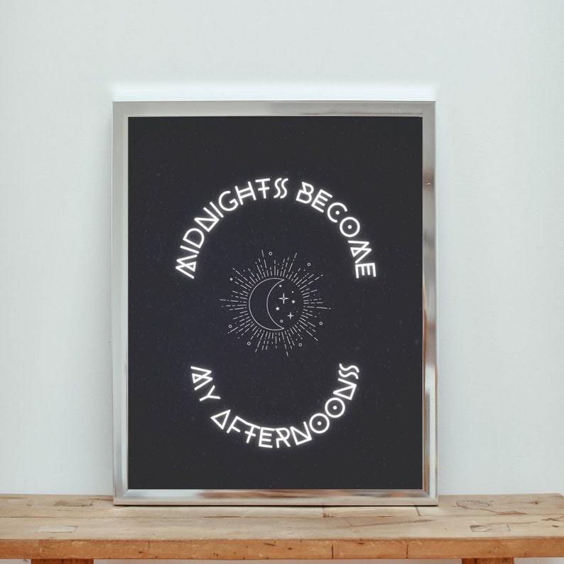 Taylor Swift Midnights Album Art Anti-hero Lyric Minimalist Digital ...