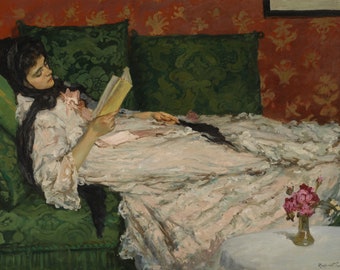 Dancer Reading Print, Actress Kicking Leg up on Camera Reading a Book ...