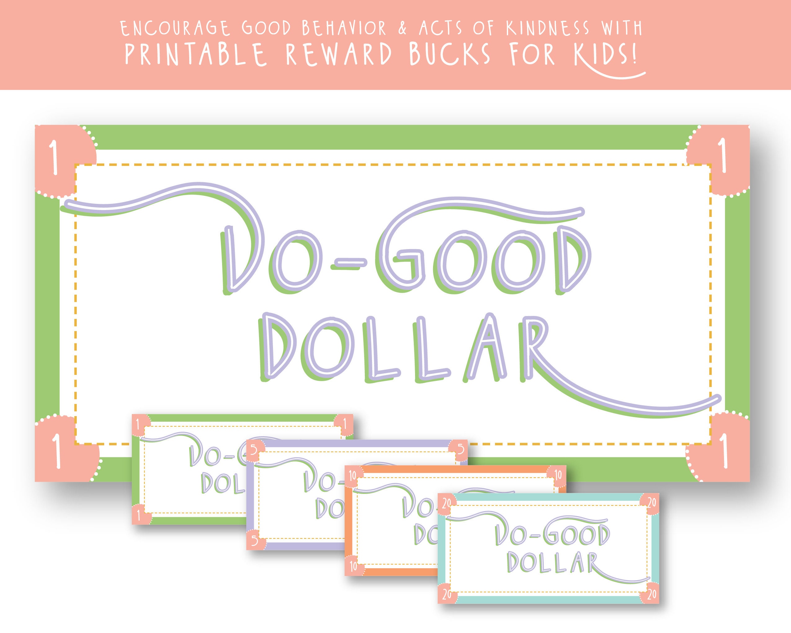 Printable Do-good Bucks for Kids | Chore Bucks for Kids | Mom Bucks for ...