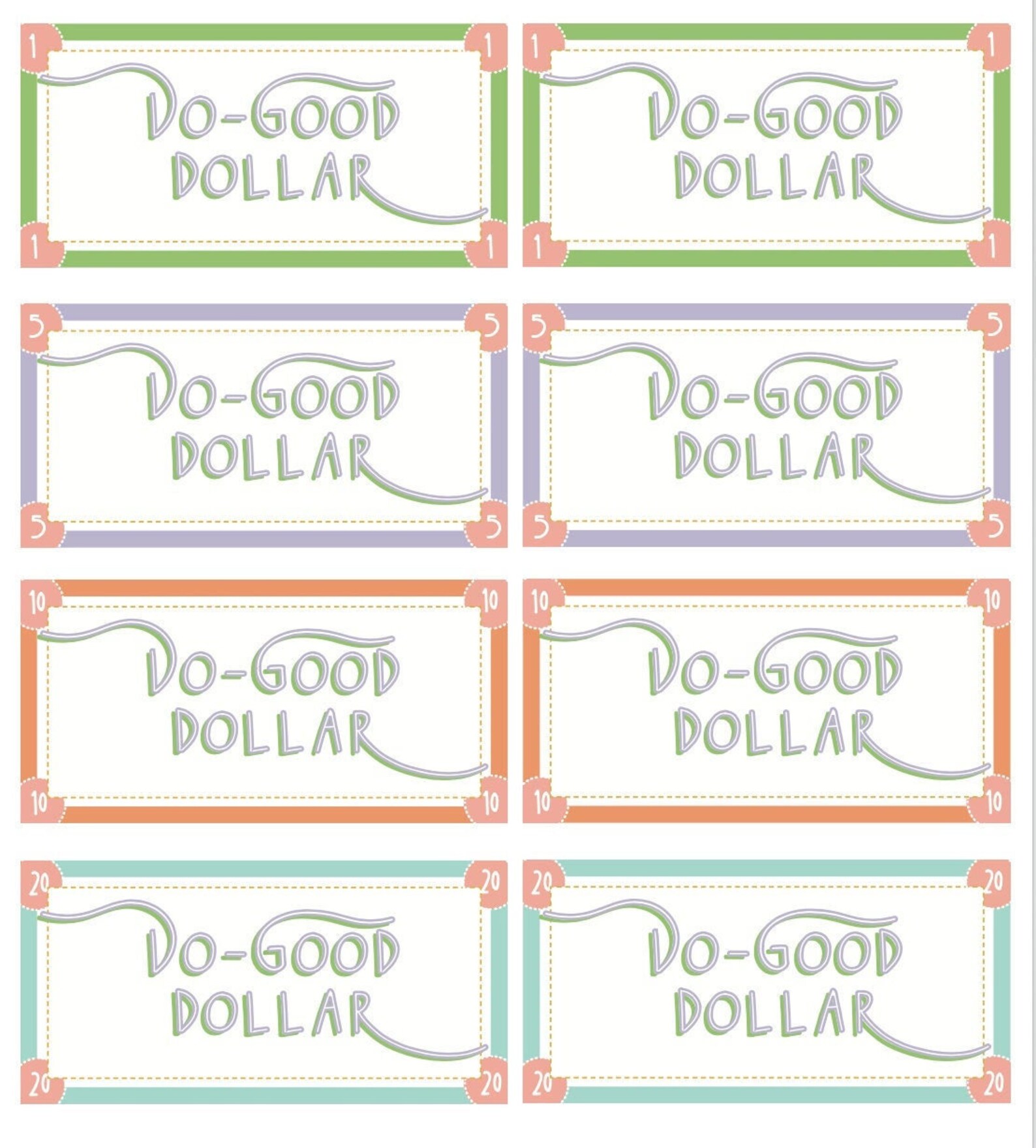Printable Do-good Bucks for Kids | Chore Bucks for Kids | Mom Bucks for ...