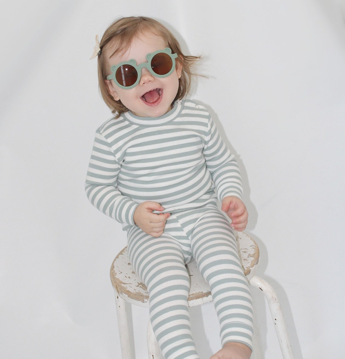 Gender Neutral Baby Clothes Sage Lounge Set Newborn Baby Outfit Ribbed ...