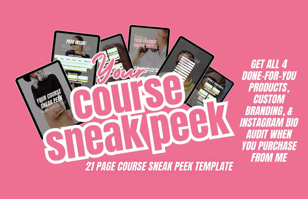 Your Course Sneak Peek Template| Course Sneak Peek Template| MRRPLR ...