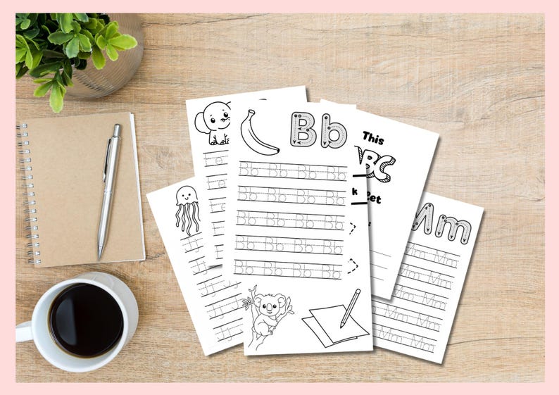 Printable Alphabet Tracing & Colouring Worksheets A-Z | 28 Pages ...