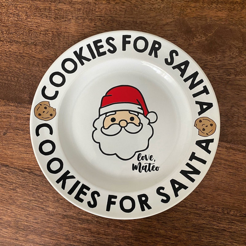 Santa Plate - Etsy UK
