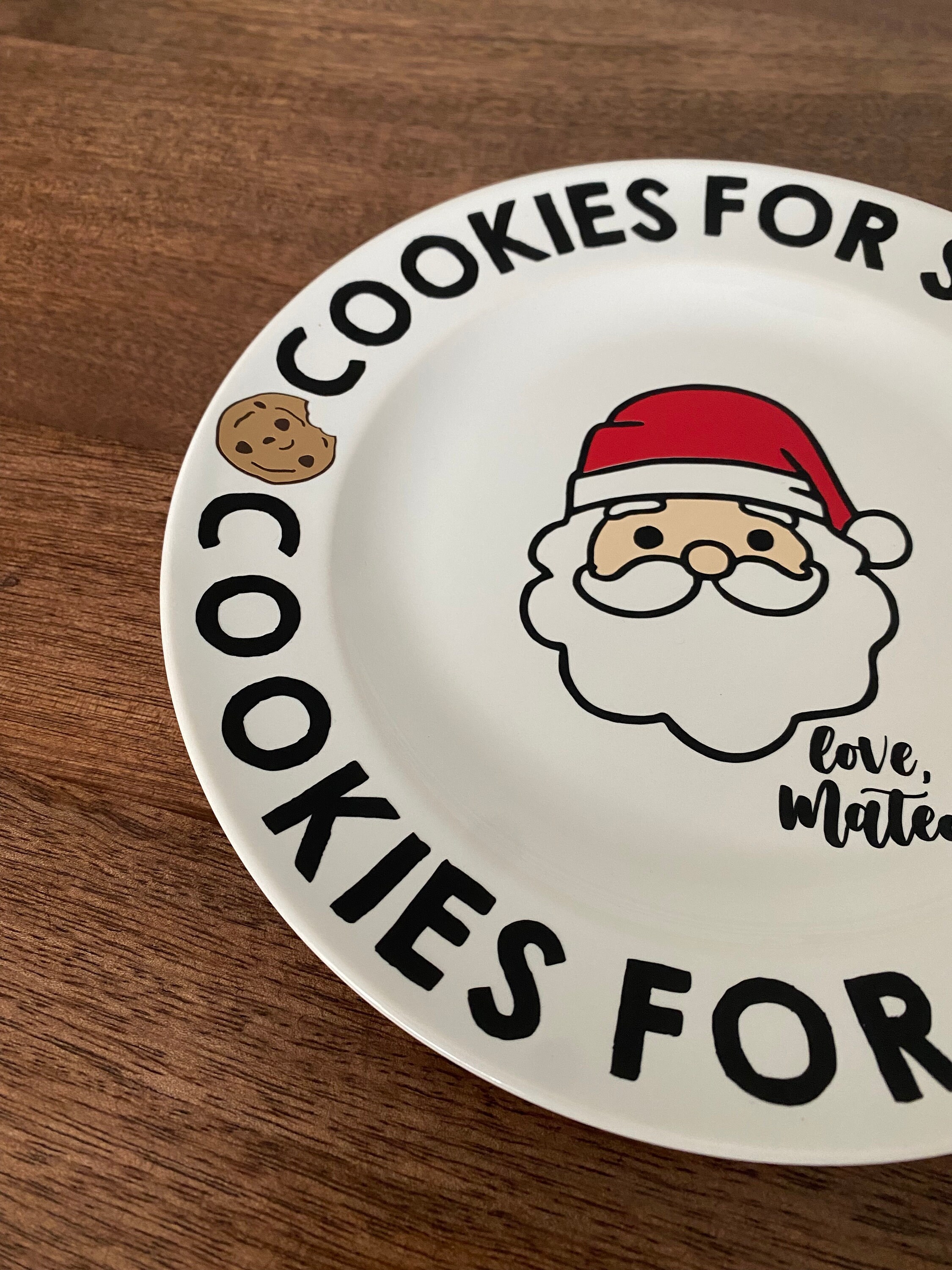 Cookies for Santa Plate | Christmas Plate | Christmas Gift ...