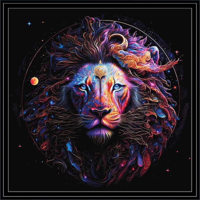 Fantasy Zodiac Leo Cross Stitch Pattern Full Coverage - Etsy