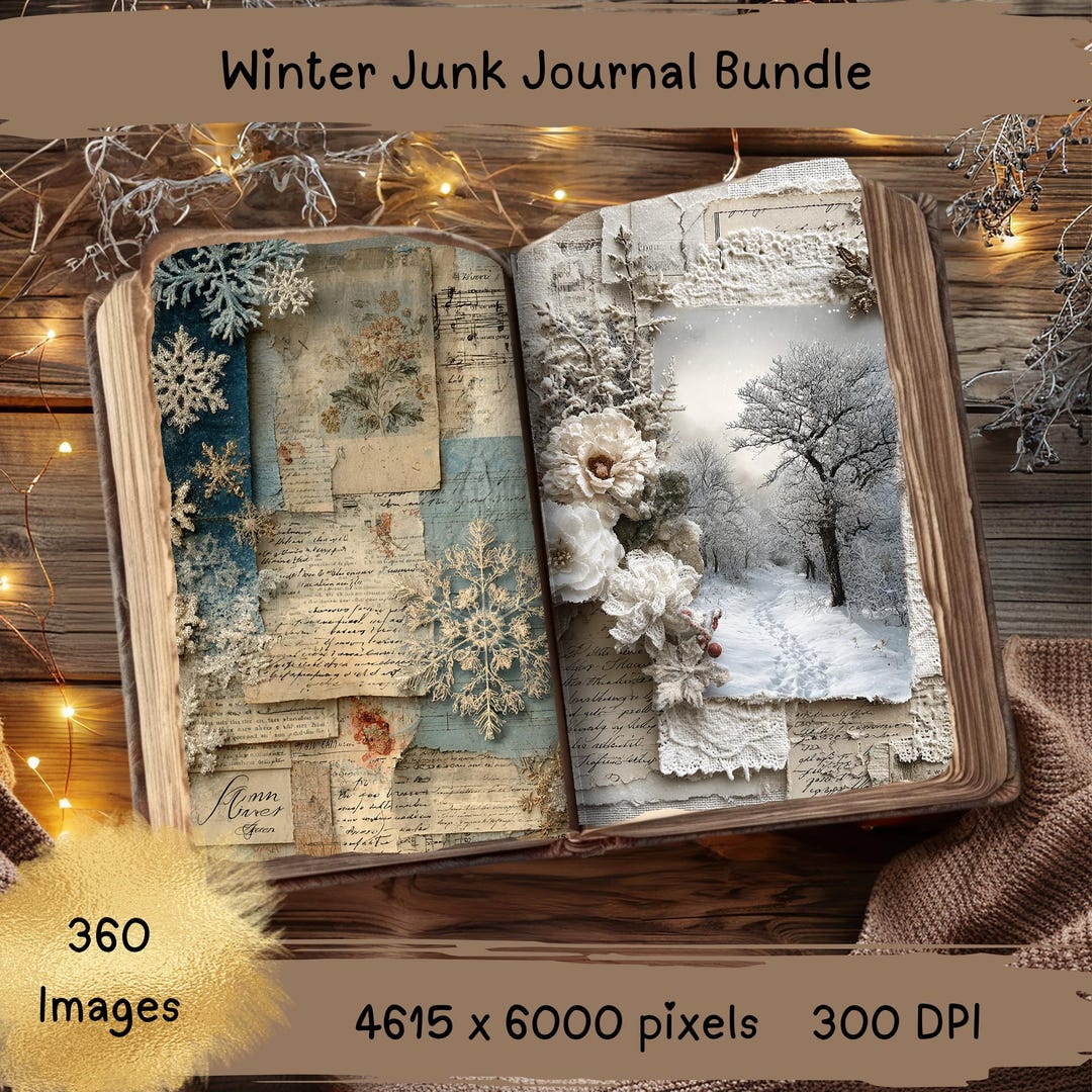 Winter Junk Journal Bundle: Season Graphics (JPG). Personal Use ...