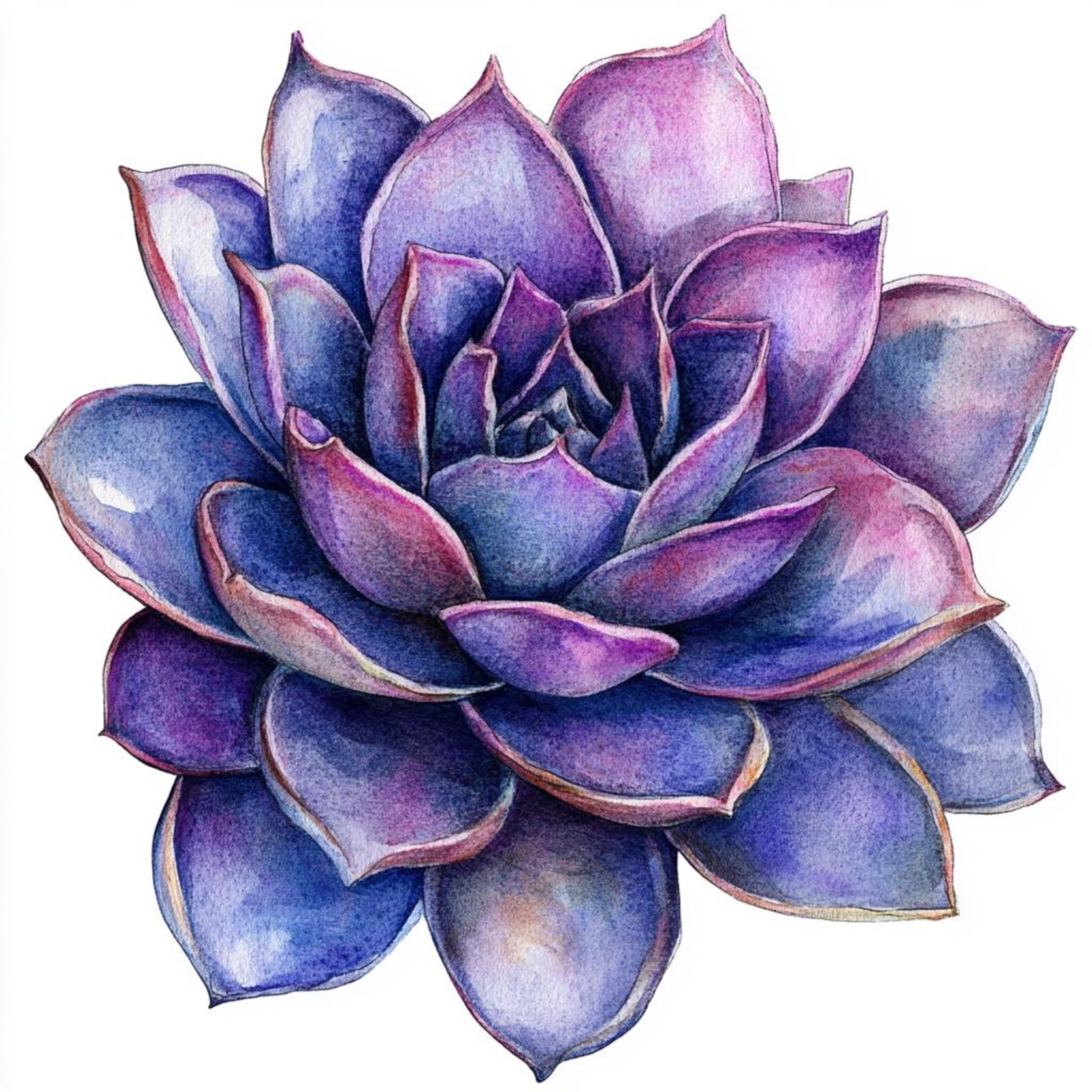 Watercolor Succulent Clipart Bundle, Printable Wall Art (JPG, PNG) - Etsy