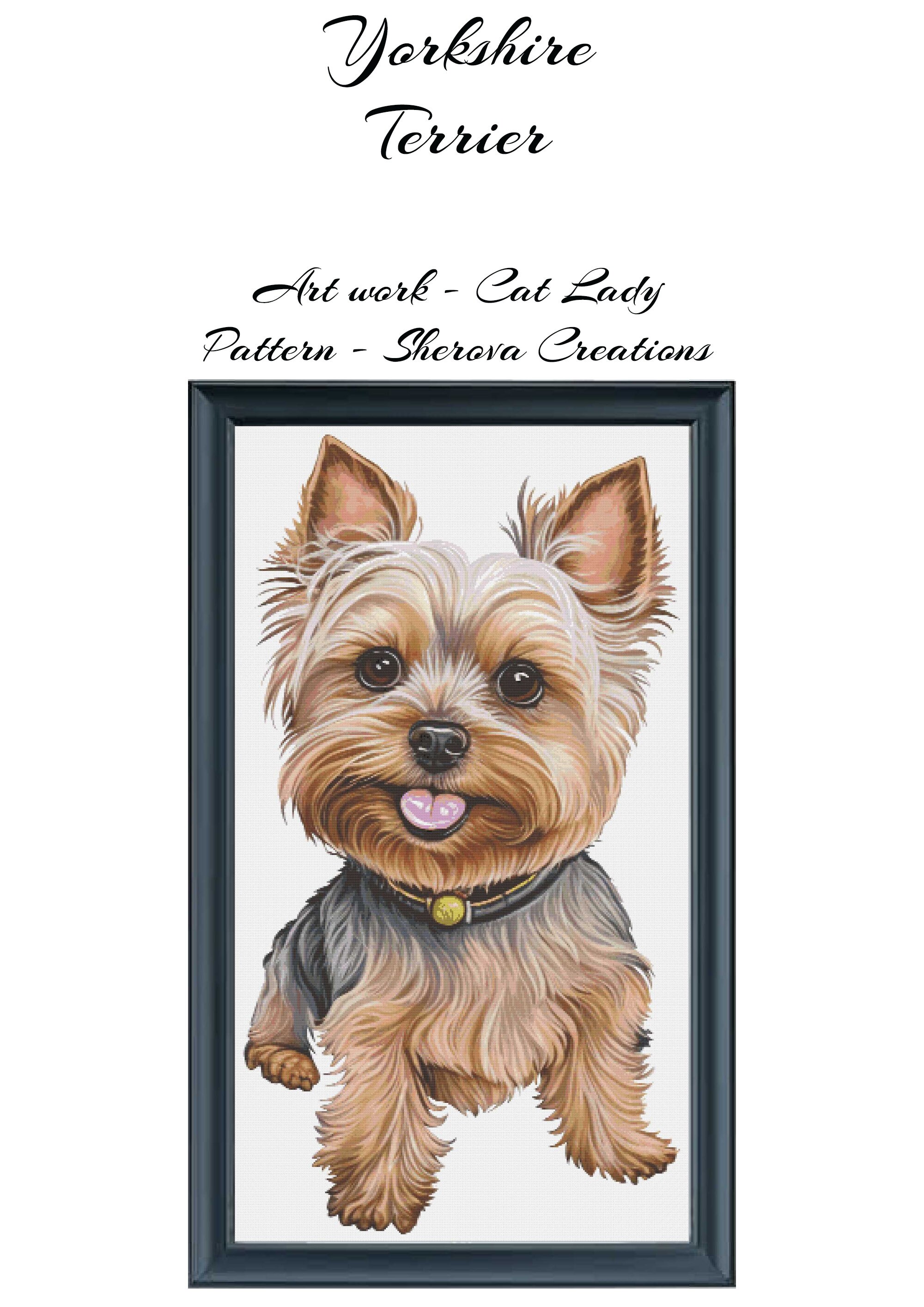 Yorkshire Terrier Counted Cross Stitch Pattern - Etsy