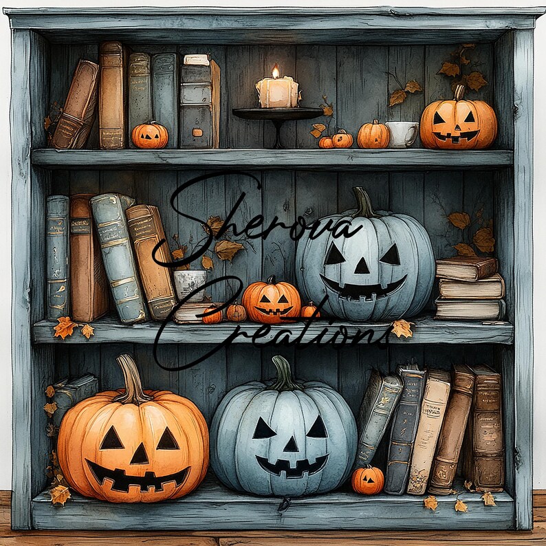 Halloween Watercolor Clipart Bundle: Pumpkin Jack-o'-lanterns (JPG ...