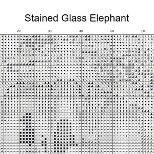Elephant Counted Cross Stitch Pattern ** Digital | Printable ** - Etsy