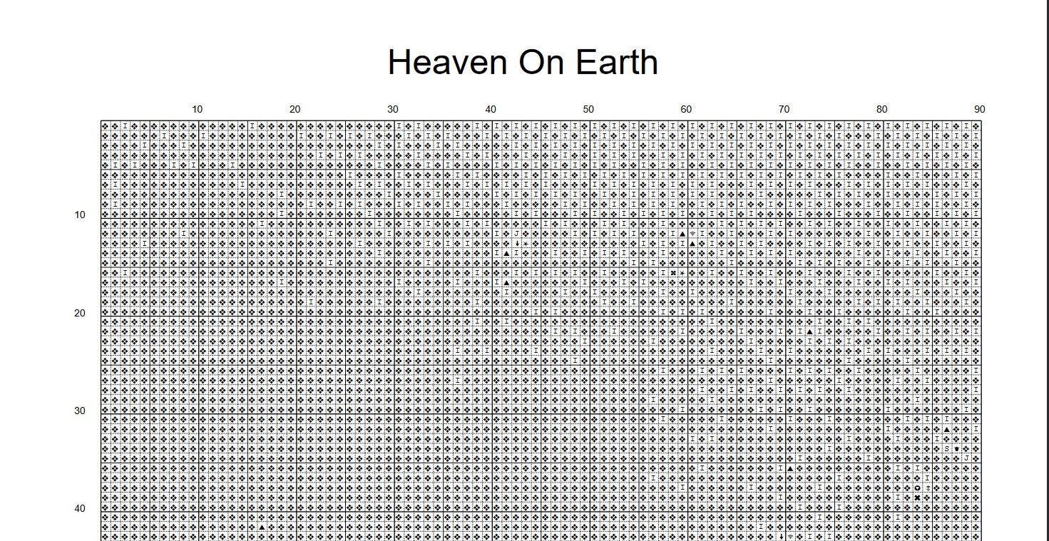 Heaven on Earth Cross Stitch Pattern | Full Coverage | X-large - Etsy