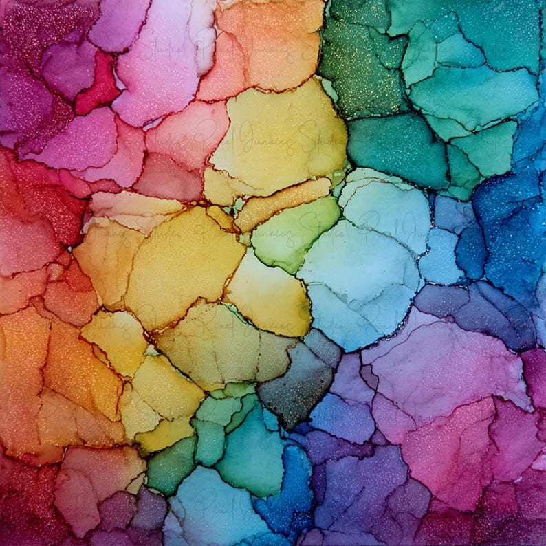 Alcohol Ink Clipart Bundle: Background Graphics (JPG, PNG on Request ...