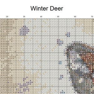 Winter Deer Counted Cross Stitch Pattern ** Digital | Printable ** - Etsy