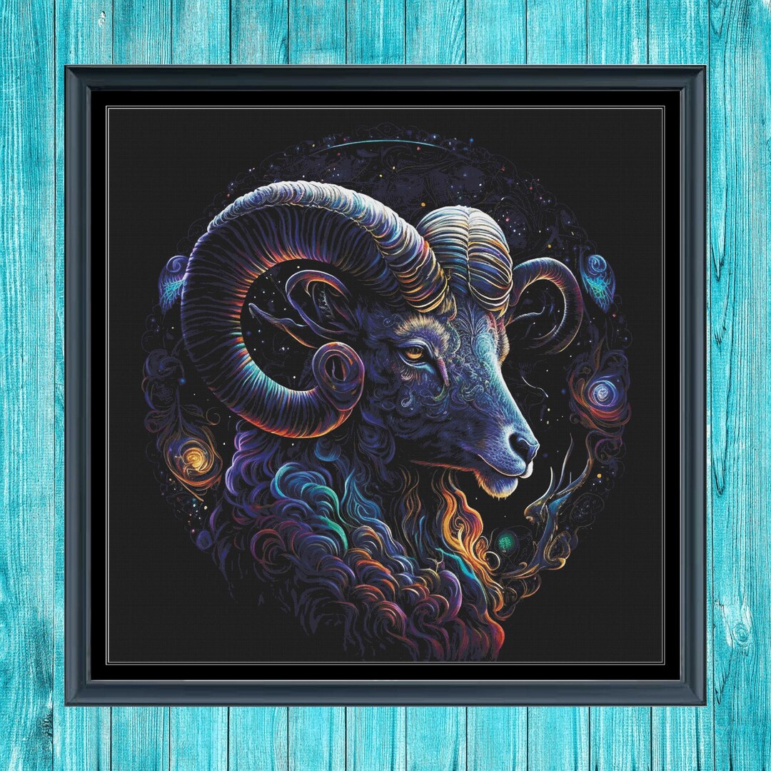 Fantasy Zodiac Aries Cross Stitch Pattern | Full Coverage | Large | PDF ...