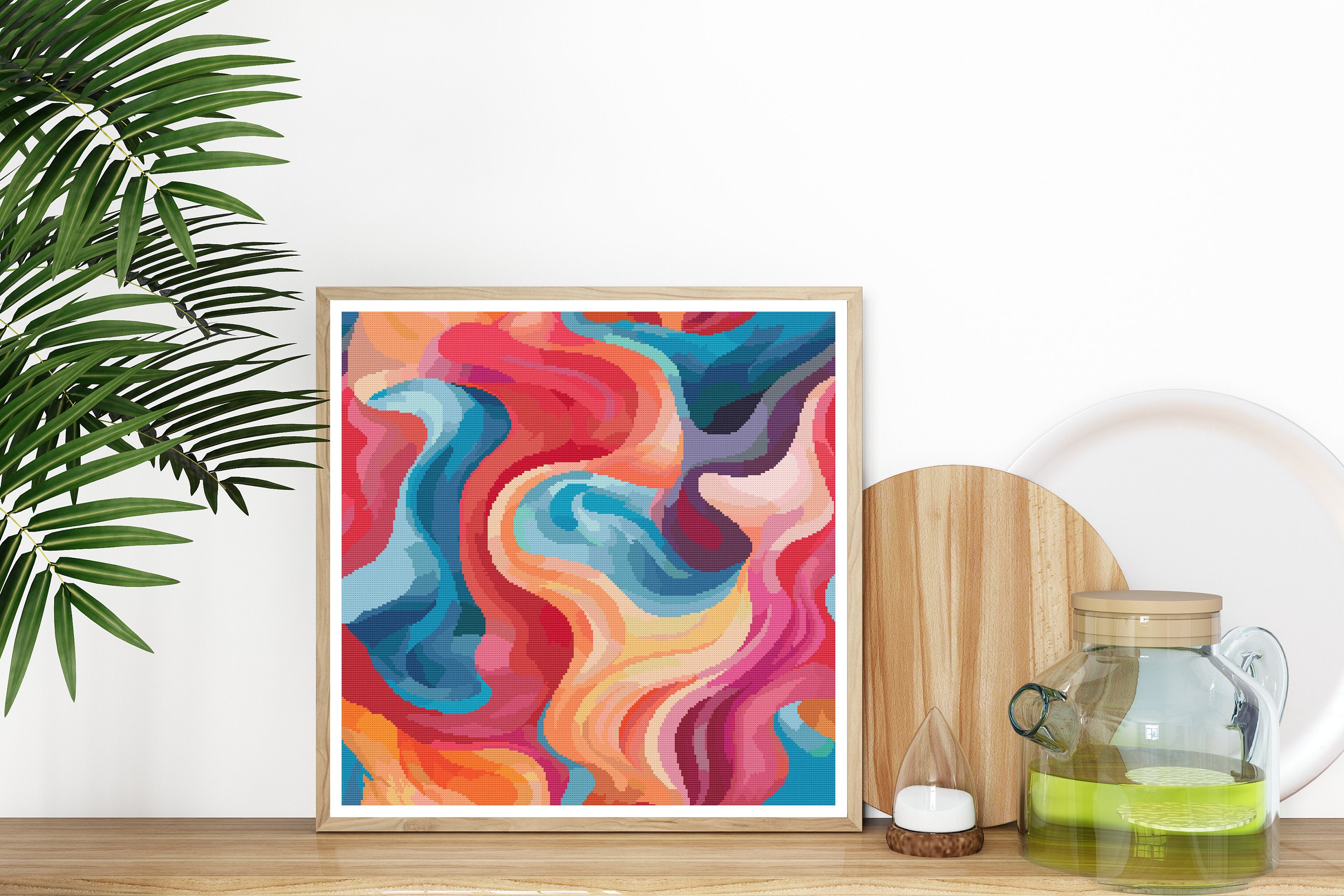 Psychedelic Counted Cross Stitch Pattern Digital - Etsy