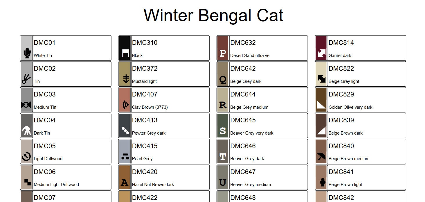 Winter Bengal Cat Cross Stitch Pattern Full Coverage - Etsy