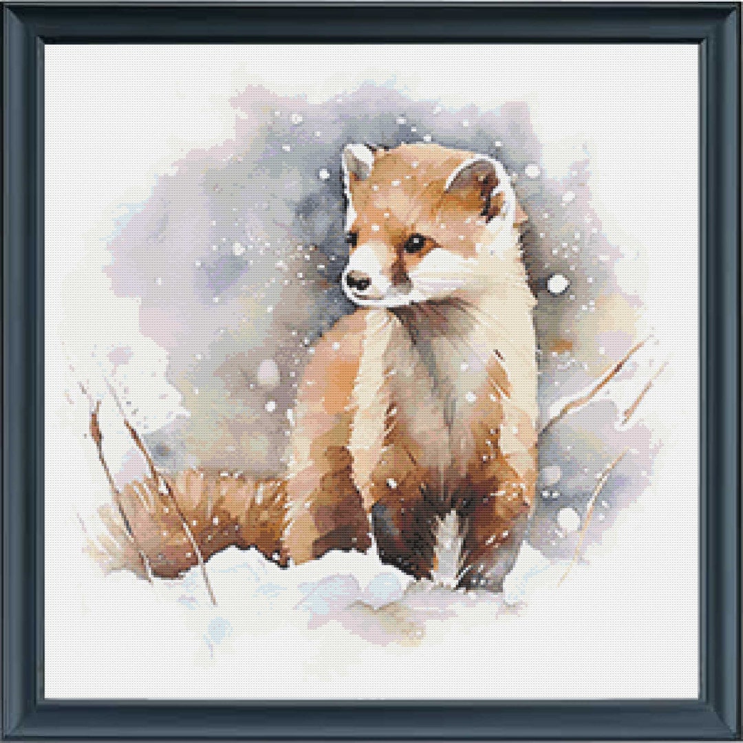 Winter Badger Cross Stitch Pattern | #317 - Etsy