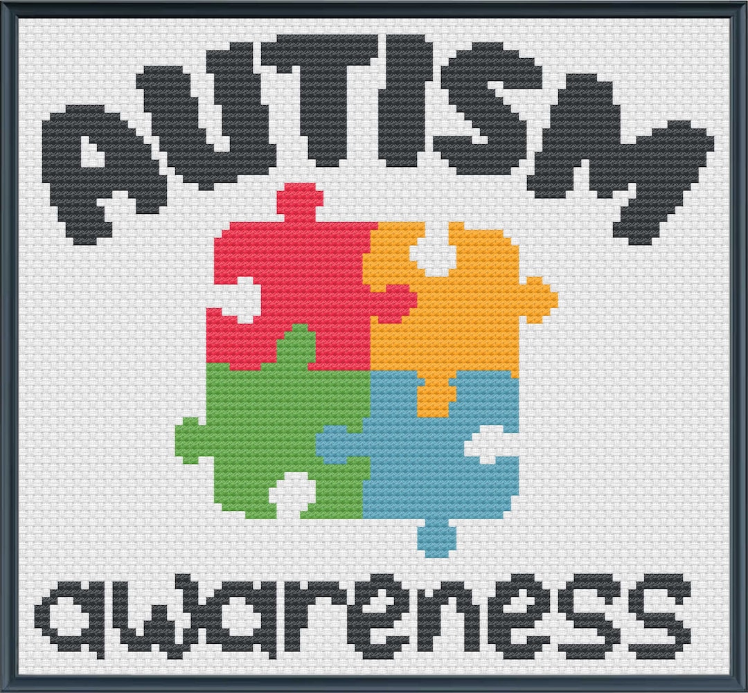 Autism Awareness - Colorful Cross Stitch Pattern for a Meaningful Cause ...