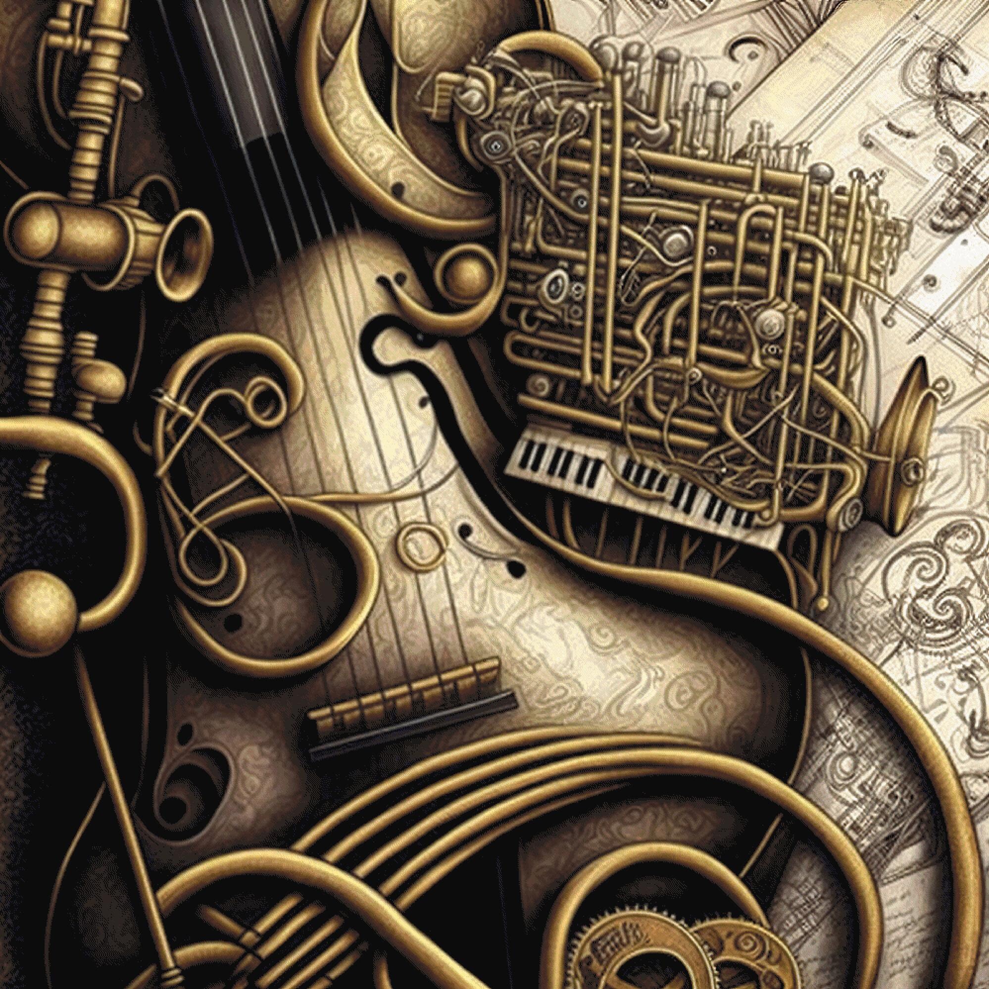 Anatomy of Music Cross Stitch Pattern PDF Music Fantasy Instruments ...